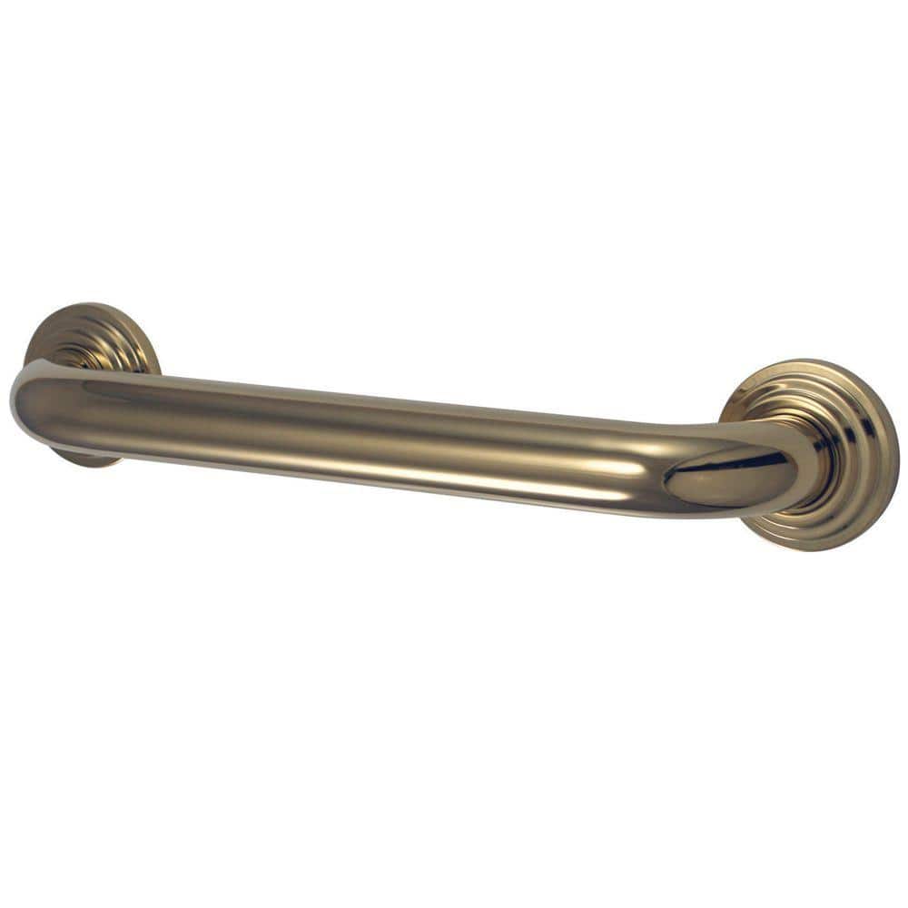 Kingston Brass Milano 12 in. x 1-1/4 in. Grab Bar in Polished Brass ...