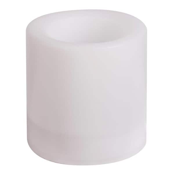 4 in. x 4 in. Solar Powered LED Color Changing Flameless Candle ...