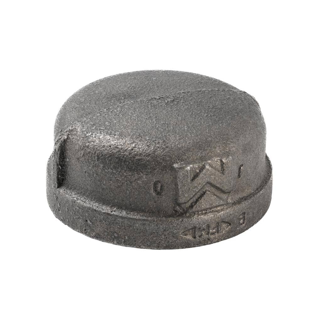 Southland 2 in. Black Malleable Iron Cap Fitting 521-408HN - The Home Depot