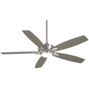 MINKA-AIRE Airetor 52 in. Integrated LED Indoor Brushed Nickel Ceiling ...
