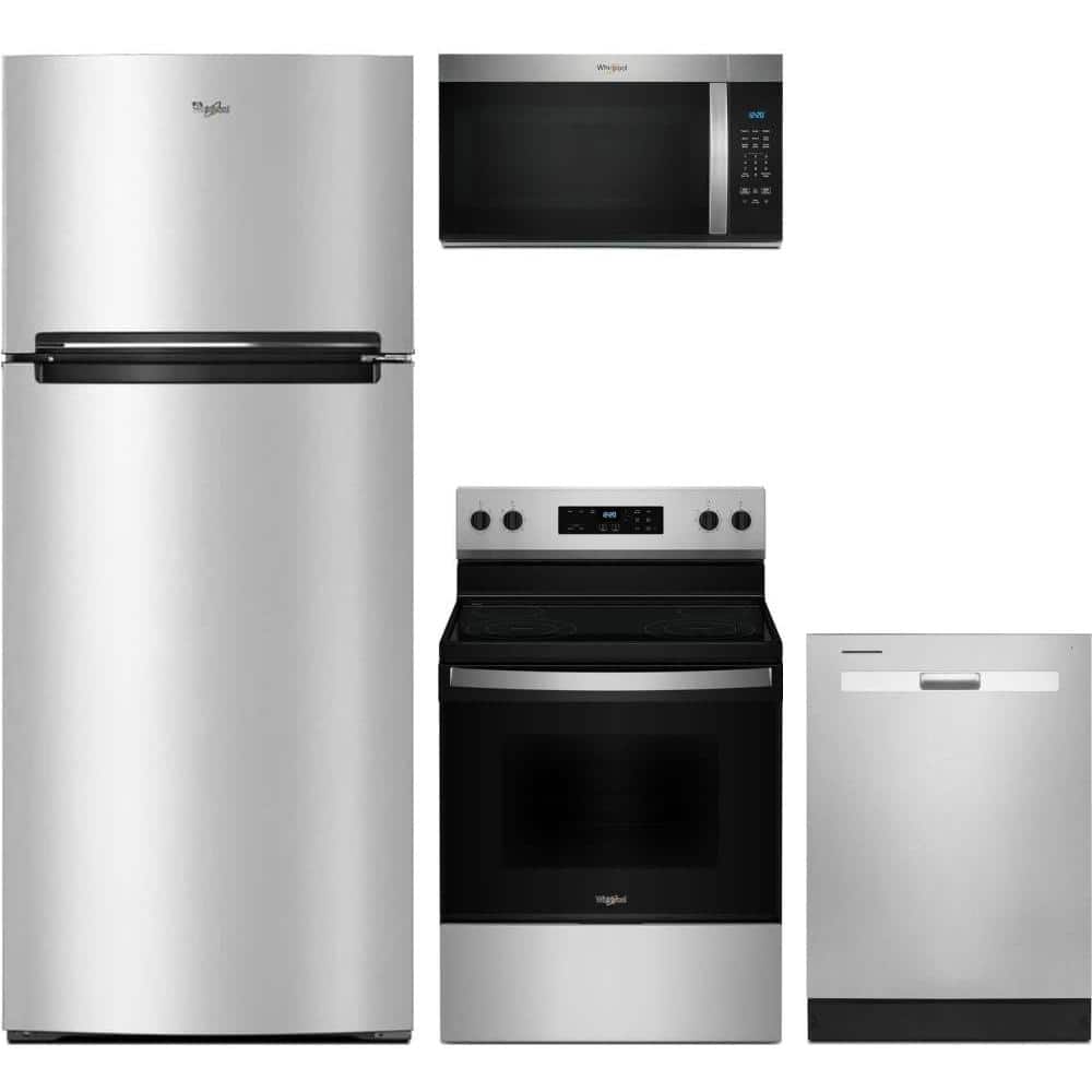 Whirlpool 18 cu. ft. Counter Depth Refrigerator with 4 Burner ...
