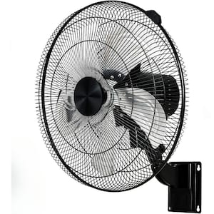 matrix decor 10.02 in. 3-Speeds Wall Fan in Brushed Chrome with Pull ...