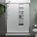 STERLING Finesse 59-5/8 in. x 70-1/16 in. Frameless Sliding Shower Door in Silver with Handle ...