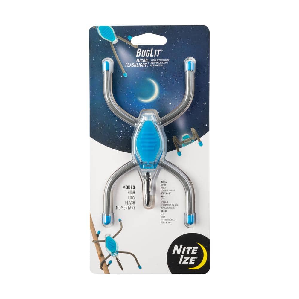 Nite Ize BugLit Micro Flashlight in Bright Blue/Charcoal BGT02-38-R7 ...