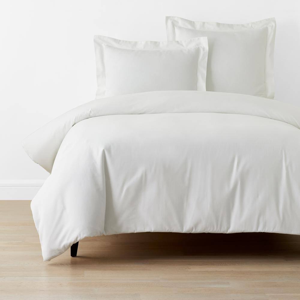 The Company Store Company Cotton Oxford Solid White Full Cotton Duvet ...