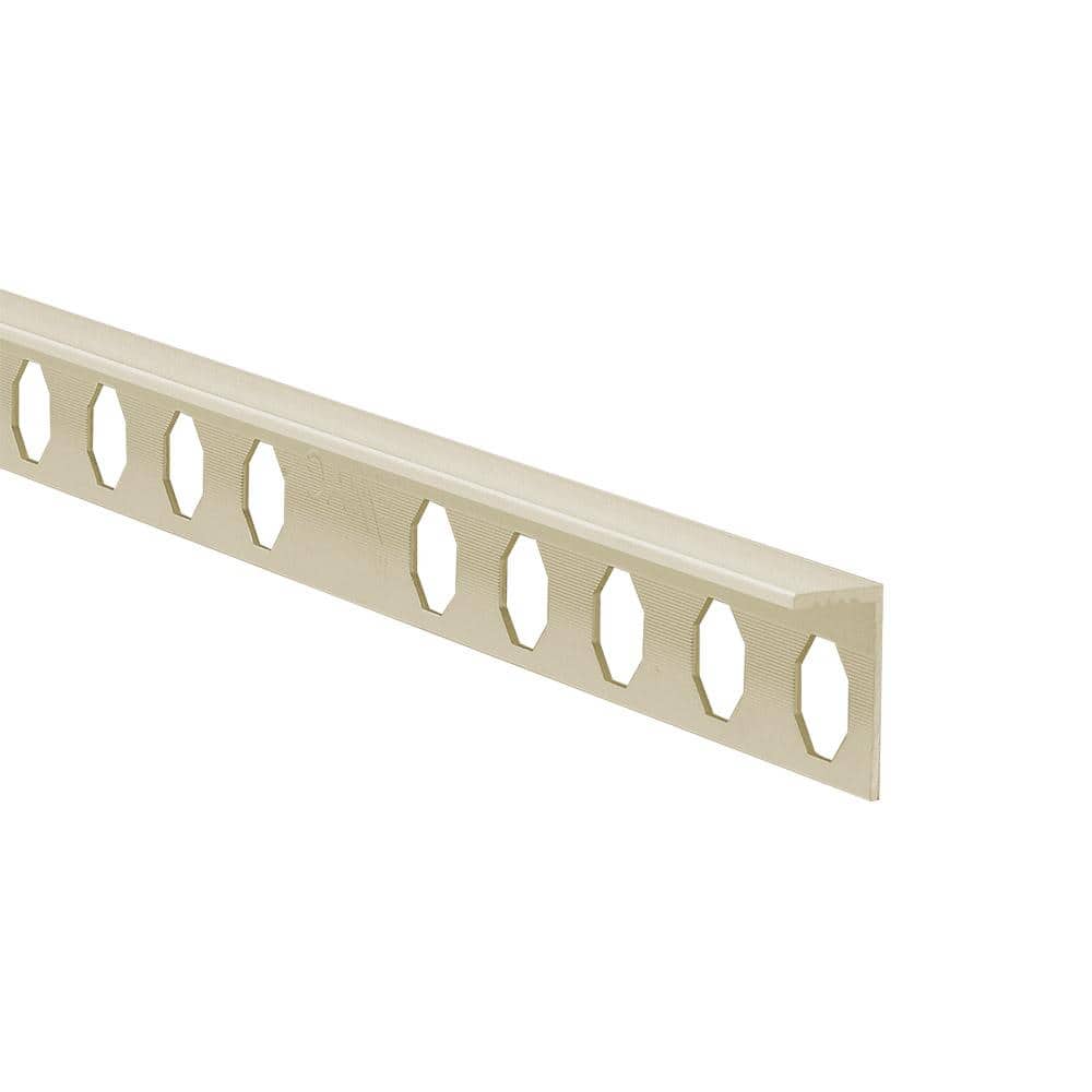 EMAC Novosuelo Ivory 1/2 in. x 98-1/2 in. PVC Tile Edging Trim NLP0912 ...