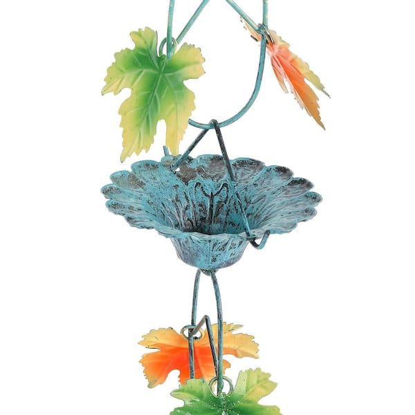 Phewnyzo Fall Color Maple Leaf Decorative Rain Chains for Gutters 8.5 ...