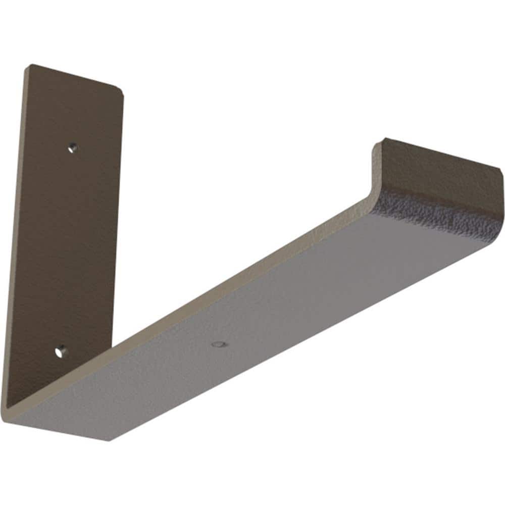 Ekena Millwork 2 in. x 7 in. x 12 in. Hammered Brown Steel Hanging ...