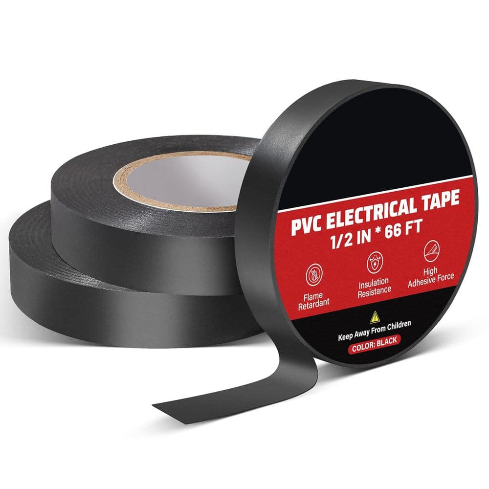 Yichuhaoxi 1/2 x 66 ft. Electrical Tape Flame Retardant Waterproof PVC ...