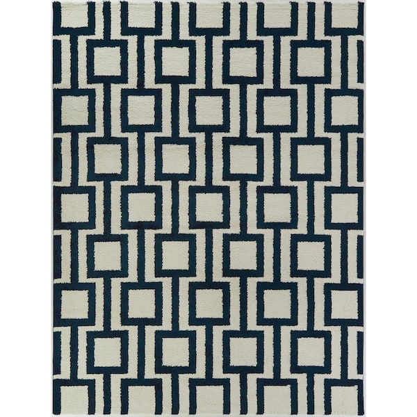 BALTA Campbell Navy 8 ft. x 10 ft. Geometric Area Rug 3091774 - The ...