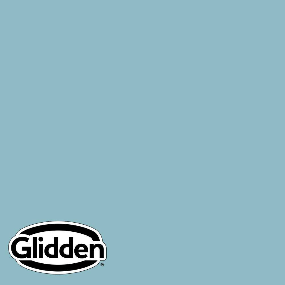 Glidden Premium 5 gal. PPG1150-4 Kingston Aqua Satin Exterior Latex ...