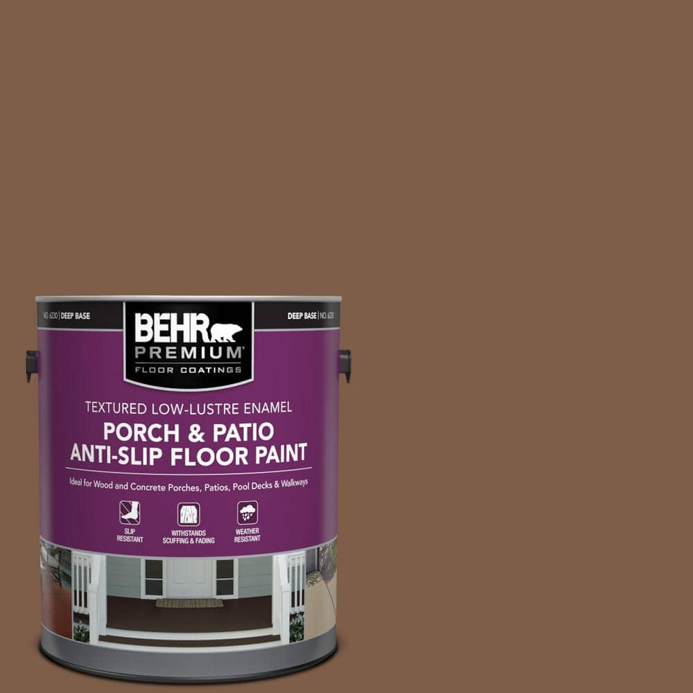 BEHR PREMIUM 1 gal. #BXC-65 Outback Brown Textured Low-Lustre Enamel ...