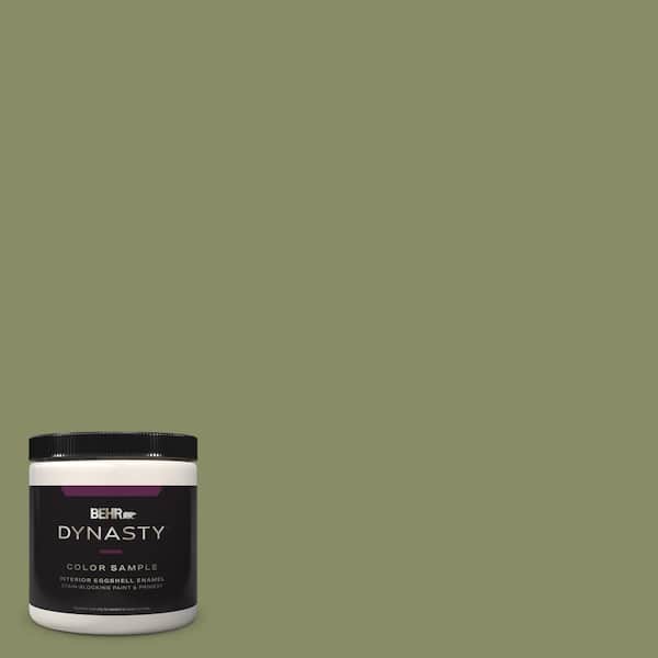 BEHR DYNASTY 8 oz. #S370-5 Pesto Paste One-Coat Hide Eggshell Enamel ...