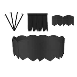 Sudzendf 5 in. W x 5 in. H Black Plastic Garden Landscape Edging ...