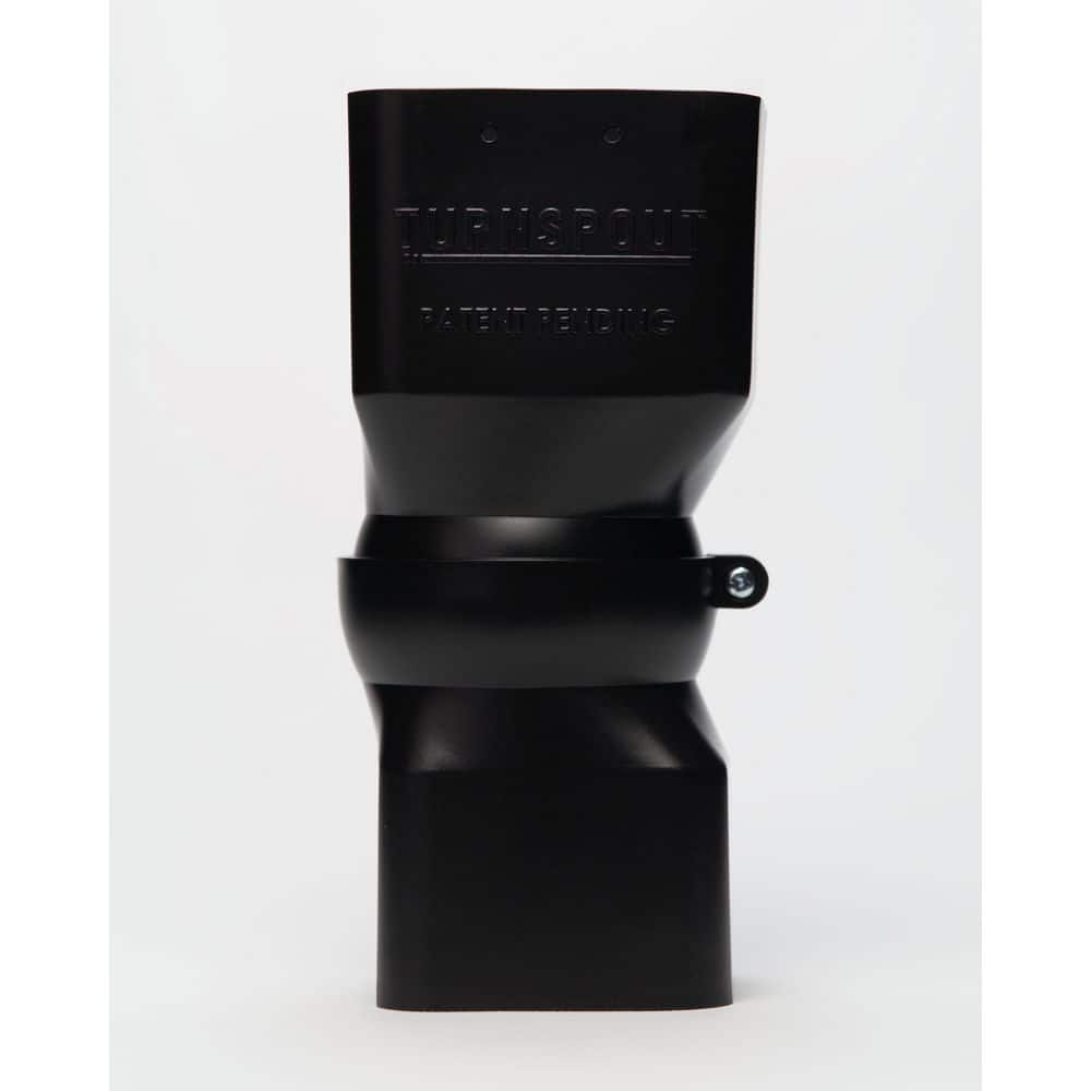 TURNSPOUT XL Black Plastic Downspouts Connector Gutter Accessory / Fits ...
