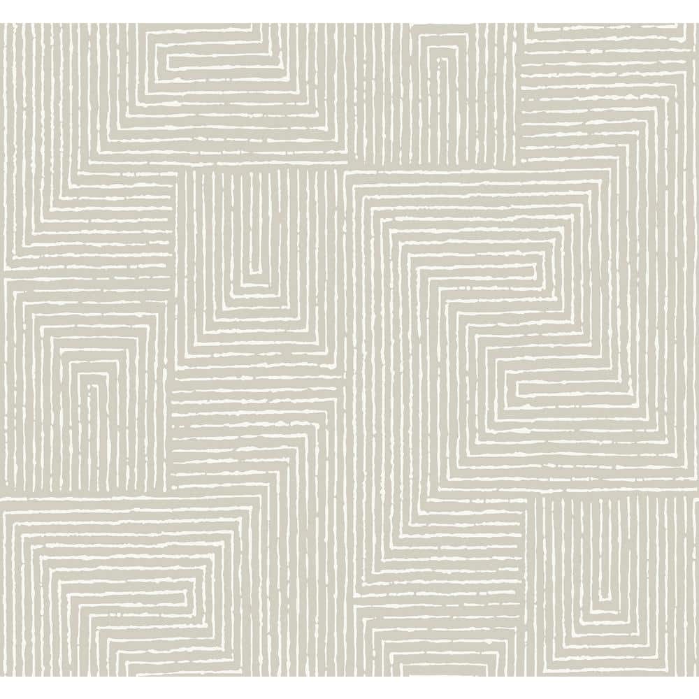 SCOTT LIVING Mortenson Light Grey Matte Geometric Non-Pasted Paper Cork ...