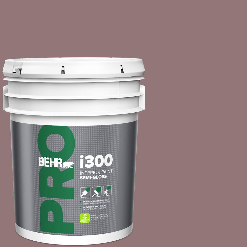 BEHR PRO 5 gal. #110F-5 Phantom Hue Semi-Gloss Interior Paint PR37305 ...