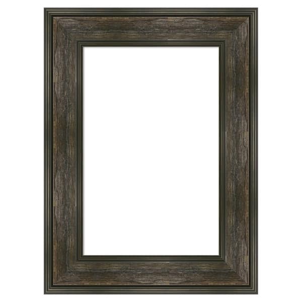 Amanti Art Rail Rustic Char 18 in. x 24 in. Polystyrene Framed Dry ...