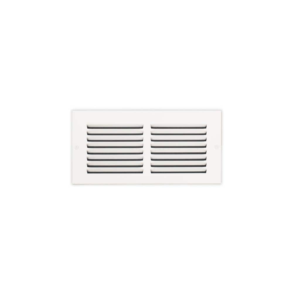Everbilt 10 in. x 4 in. Steel Return Air Grille in White 71-11004WH ...
