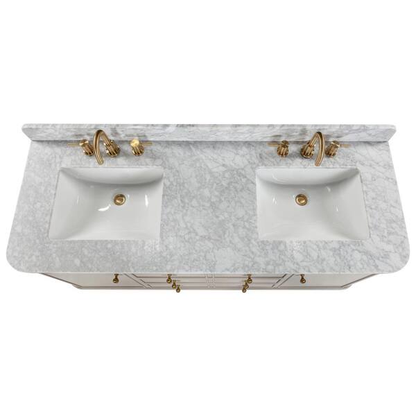 Home Decorators Collection Collette 60 in. Double Sink Greige Bath ...