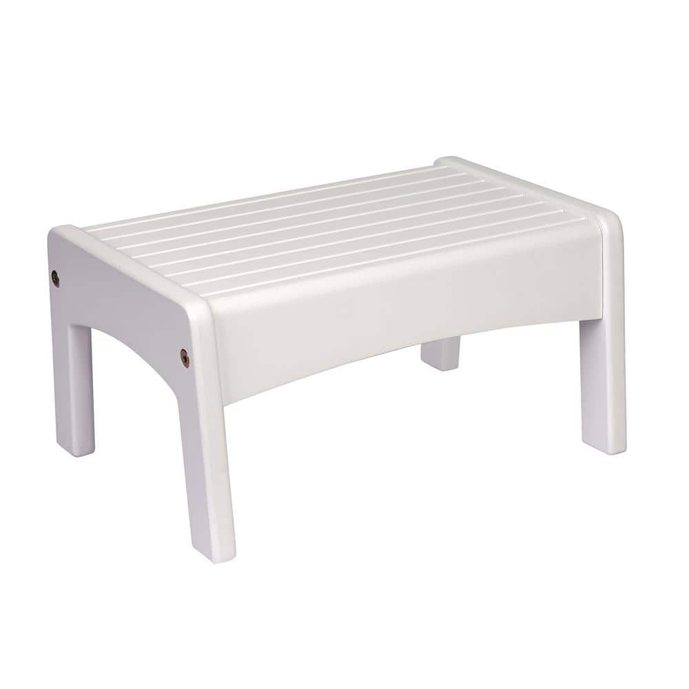 Wildkin White Slatted Step Stool SSS46004 - The Home Depot