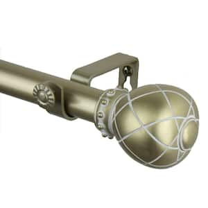 Rod Desyne 28 in. - 48 in. 1 in. Plume Single Curtain Rod Set in Light ...