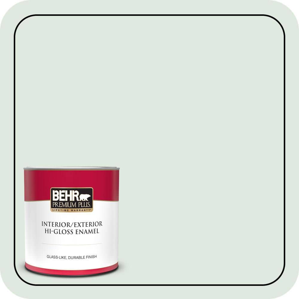 BEHR PREMIUM PLUS 1 qt. #460E-1 Meadow Light Hi-Gloss Enamel Interior ...