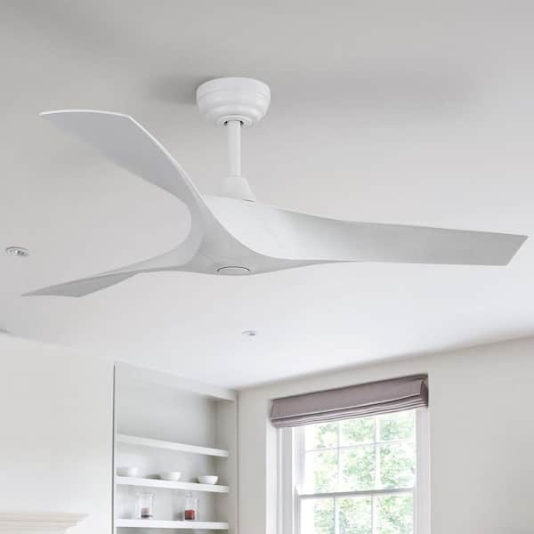 CACI Mall 52 in. Indoor/Outdoor White Downrod Mount Standard Ceiling ...