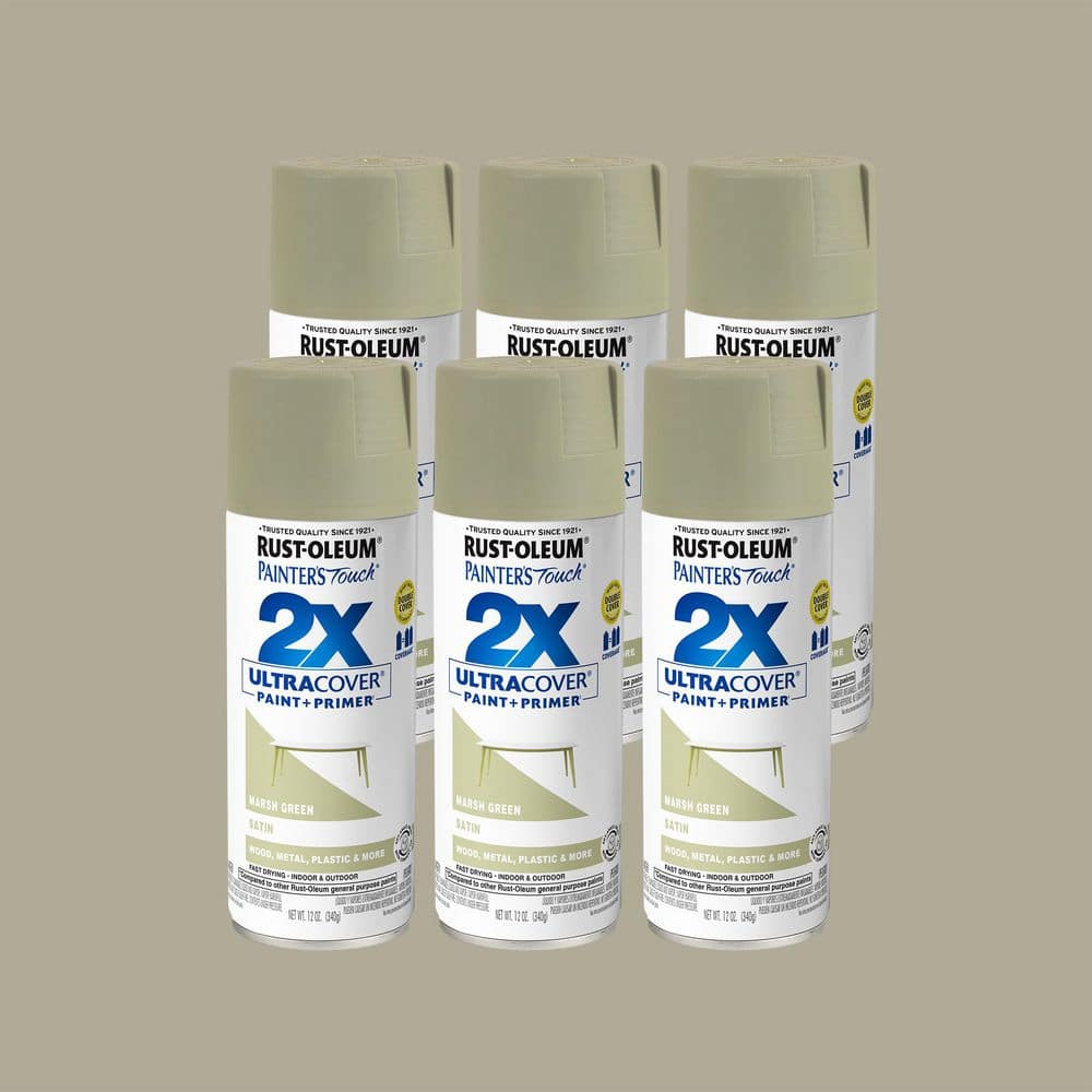 Rust-Oleum Painter's Touch 2X 12 oz. Satin Marsh Green General Purpose ...