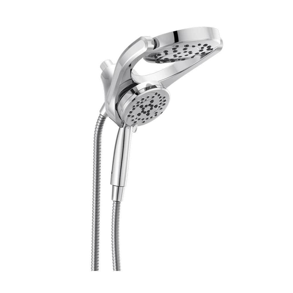 Delta HydroRain Two-in-One 4-Spray Patterns 6 in. Wall Mount Dual ...