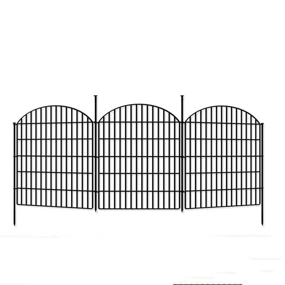 FAWEY TRED INC 5-Panels Metal Decorative Garden Fence 33 in. (H) x 11 ...
