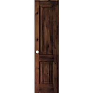 Krosswood Doors 28 in. x 96 in. Rustic Knotty Alder 2 Panel Right Hand ...