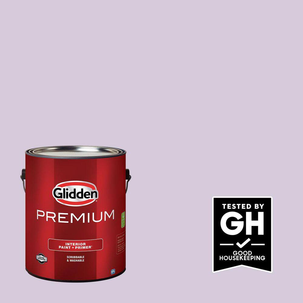 Glidden Premium 1 gal. PPG1176-3 Dusky Lilac Flat Interior Paint ...