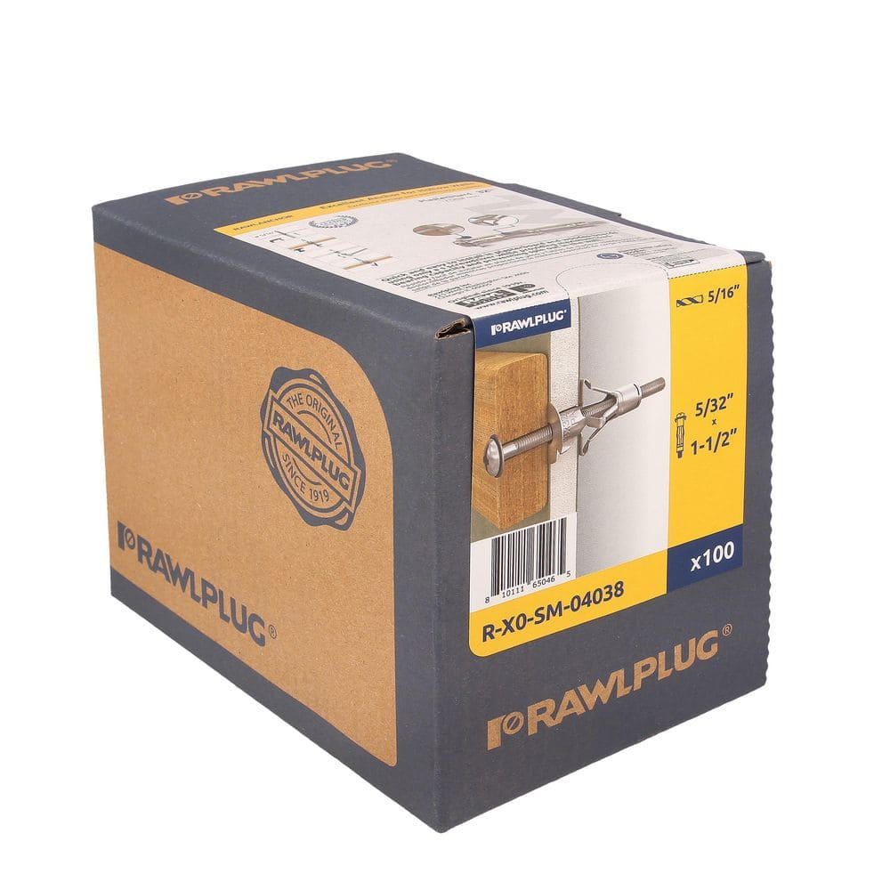 RAWLPLUG RAWLANCHOR #8x 1-1 /2" Zinc-Plated Phillips Hollow Drywall ...