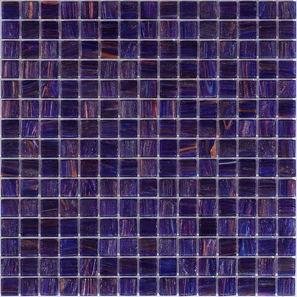 Apollo Tile Celestial 4" x 6" Glossy Deep Indigo Blue Glass Mosaic ...