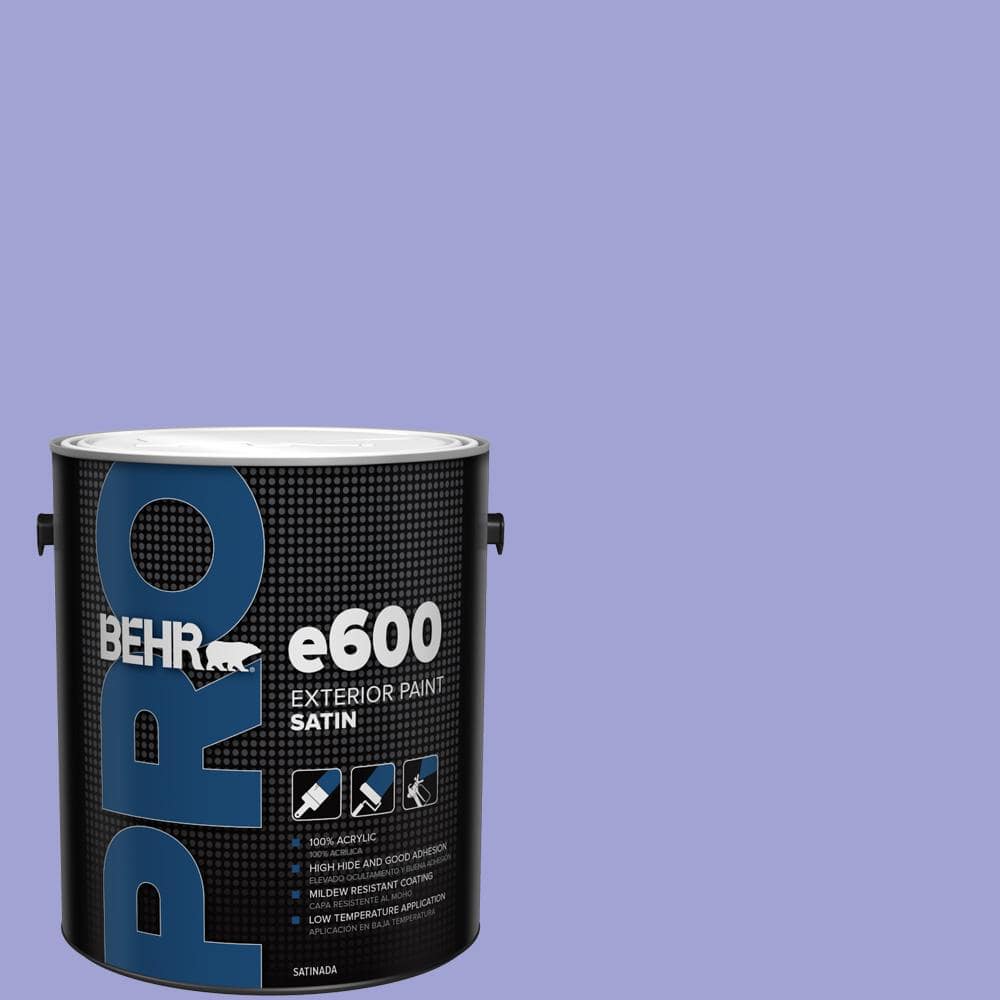 BEHR PRO 1 gal. #P550-4 Water Hyacinth Satin Exterior Paint PR64001 ...