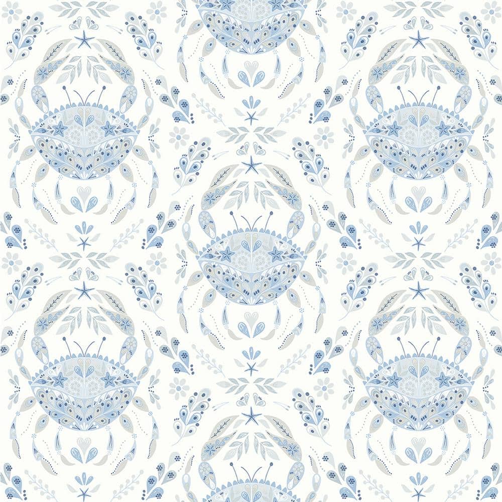 Chesapeake Annapolis Light Blue Crustation Blue Wallpaper Sample 3120 ...