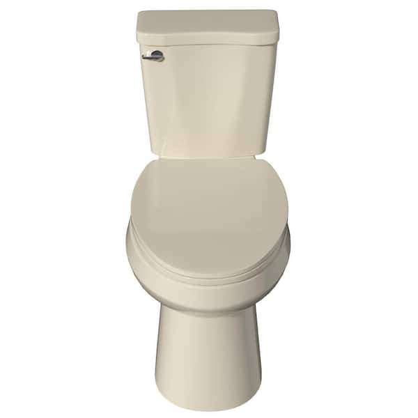 HOMLYLINK ADA Comfort Height 17 in. 2-Piece Compact Elongated Toilet in ...
