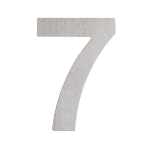 Everbilt 6 in. Silver Stainless Steel Floating House Number 7 37857