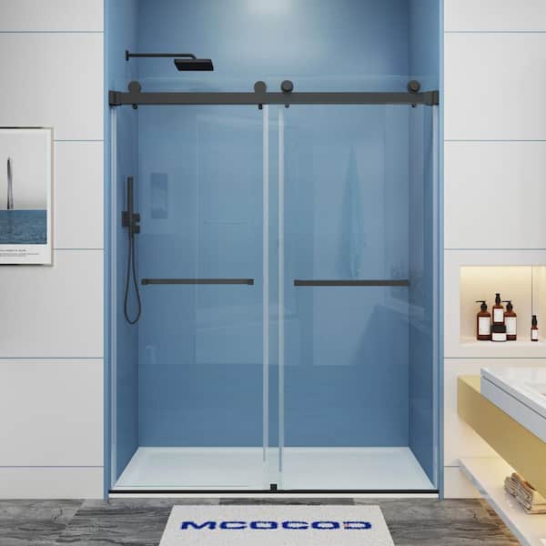 Mcocod 54 In W X 76 In H Double Sliding Frameless Shower Door In
