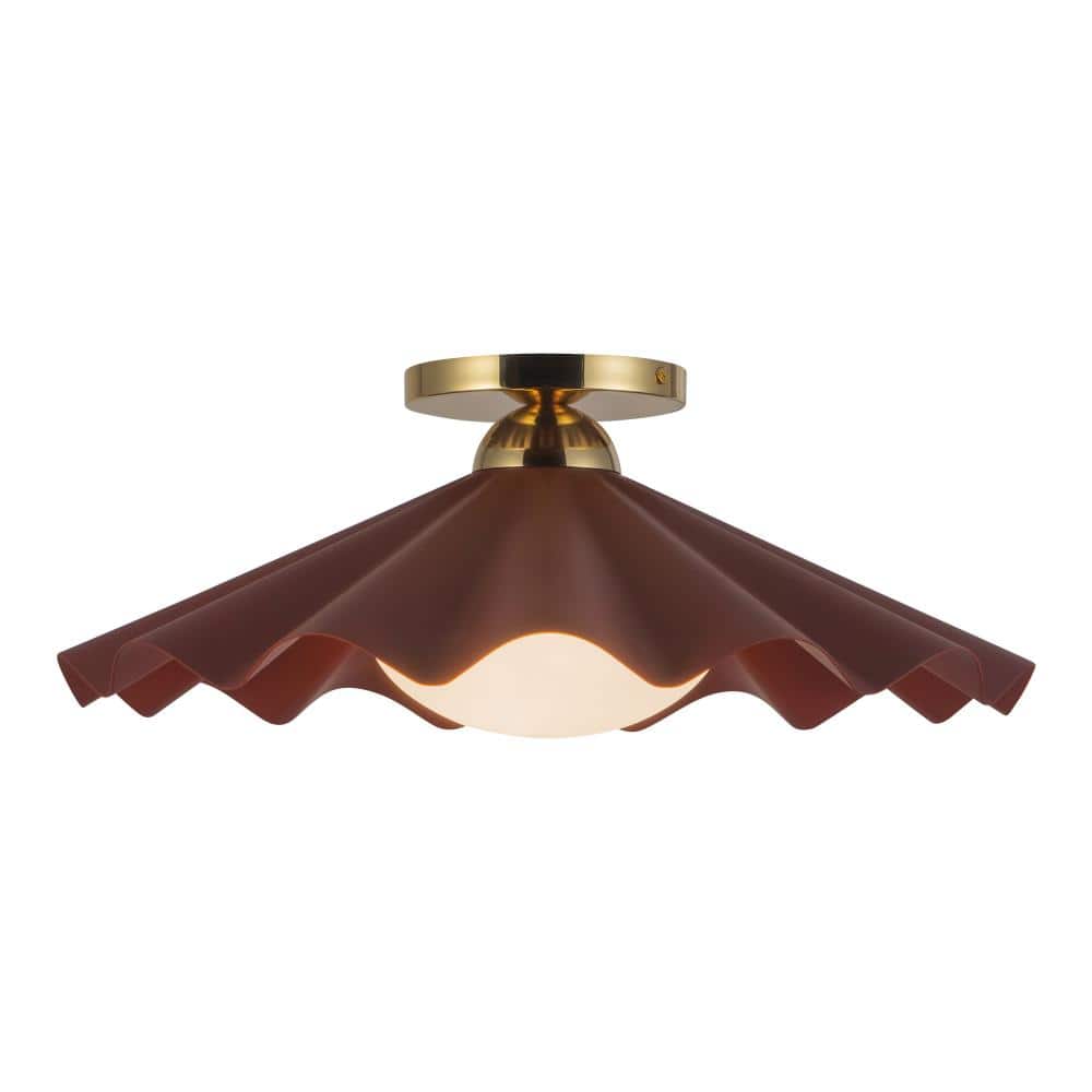 ALORA Furrow 16-in Burgundy Semi-Flush Mount SF354016BGD - The Home Depot