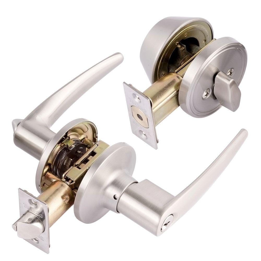TOLEDO Barcelona Single Cylinder Satin Nickel Handle Combo Set ...