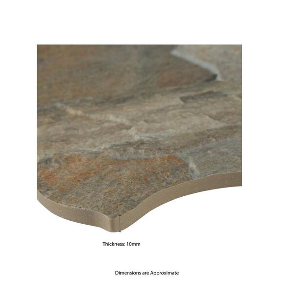MSI Neptune Gold Matte Porcelain Flagstone Look Tile, 17 in. x 26 in ...