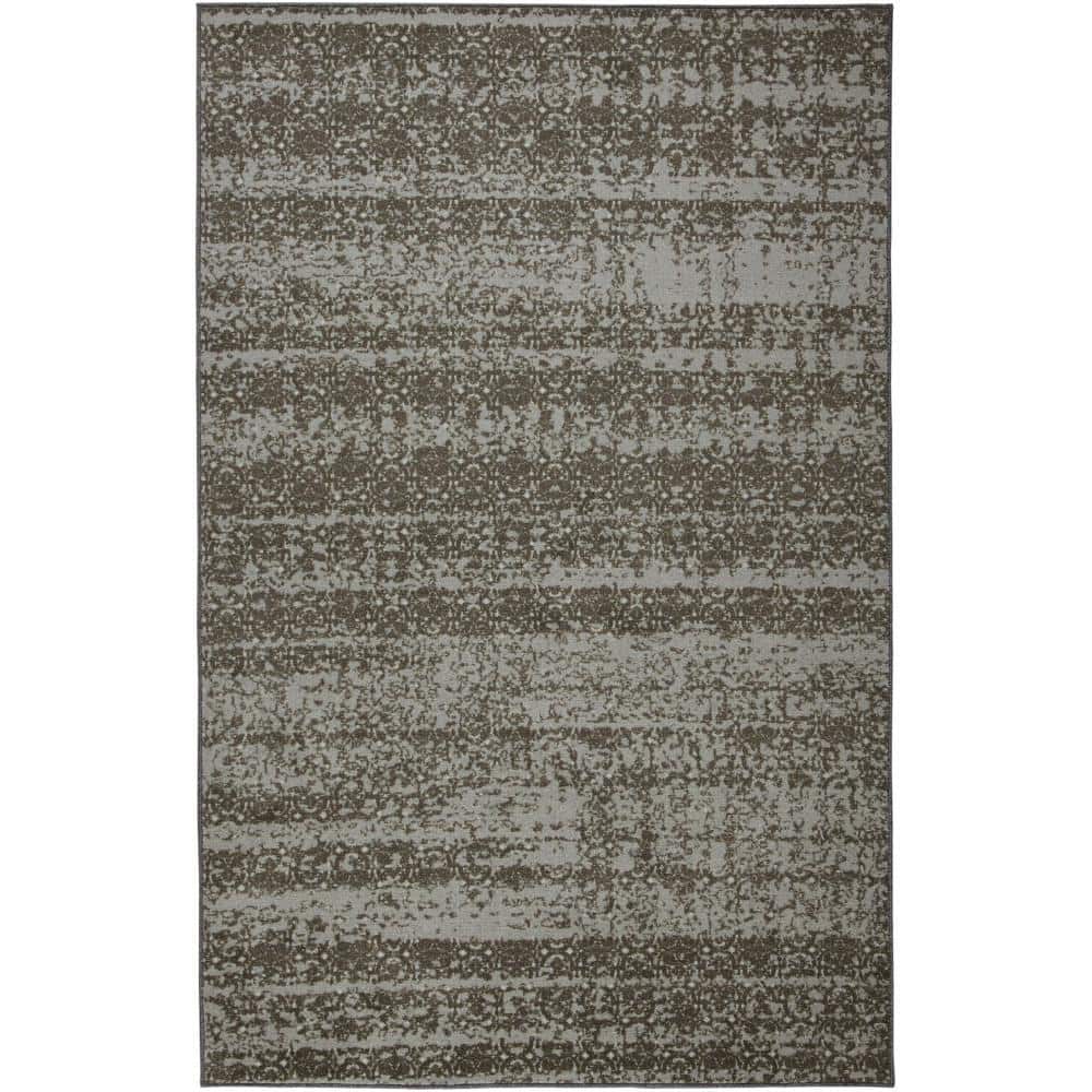 Mohawk Home Gate City Grey 5 ft. x 8 ft. Abstract Area Rug 065339 - The ...