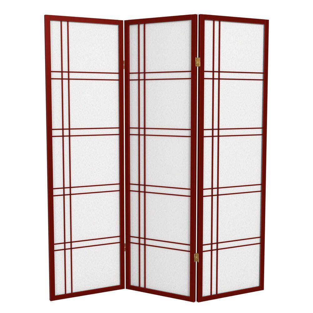 Red Lantern 5 ft. Rosewood 3-Panel Room Divider DC60-RWD-3P - The Home ...
