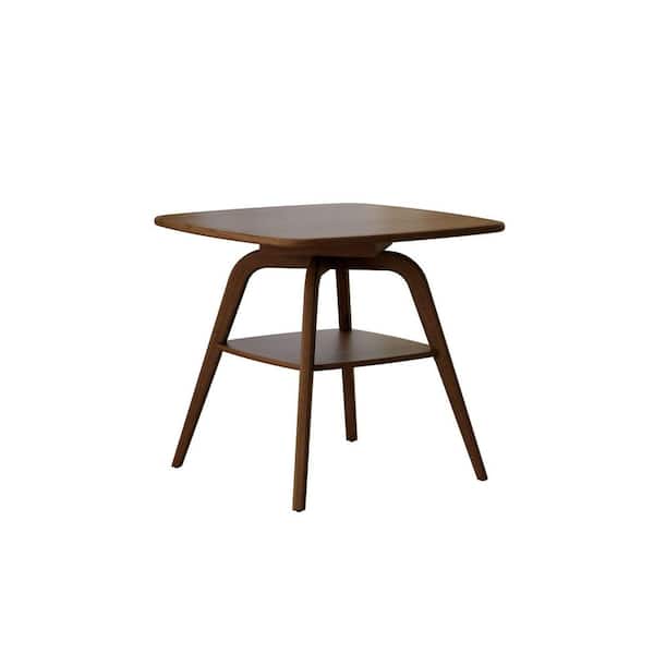 Noble House Joseph Walnut MDF and Rubber Wood 29.53 in. 4 Legs Base ...