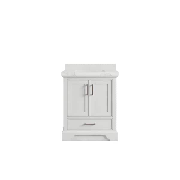Willow Collections Charlotte 30 in. Single Sink Freestanding White Bath ...