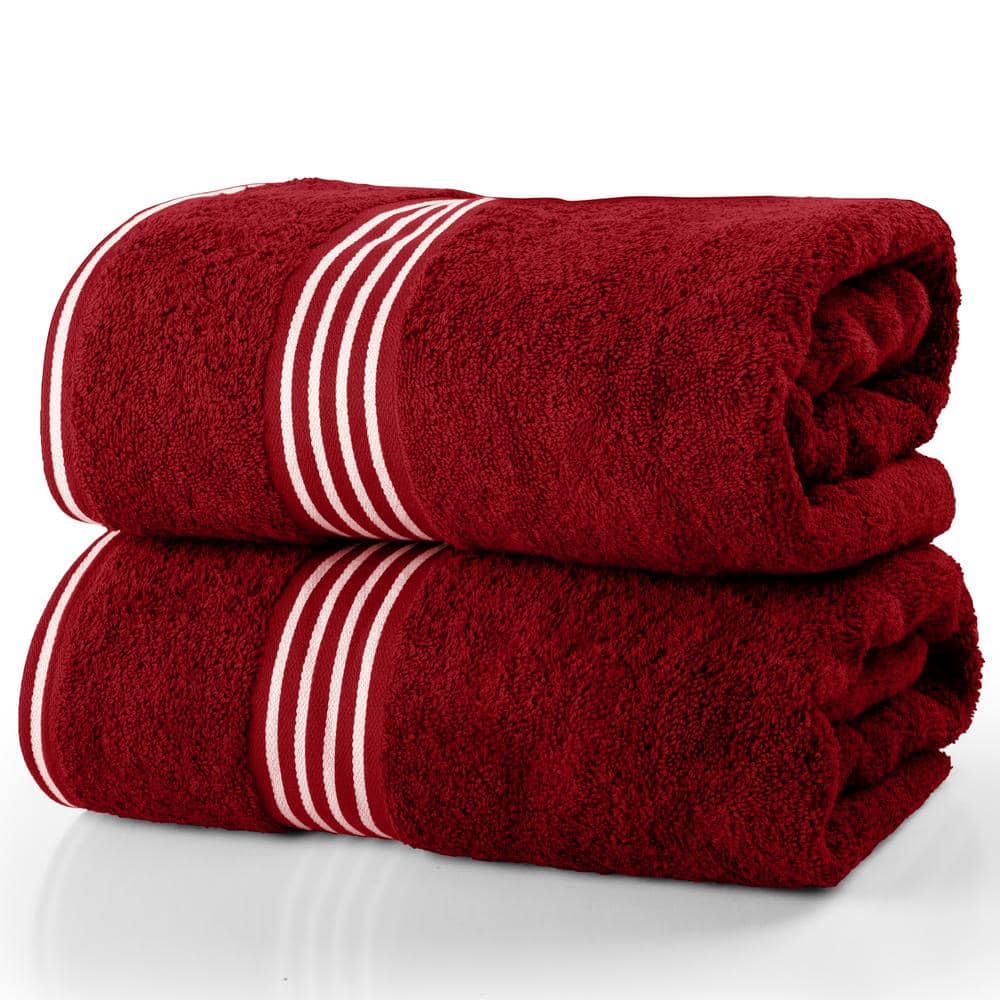 Lavish Home Bath Towels-2PC 500GSM 100% Cotton Towel Set-35 x 70 in ...
