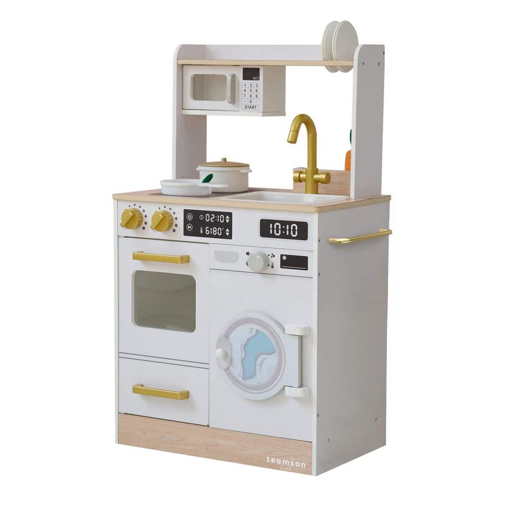 Teamson Kids Little Chef Lake Tahoe White Wooden Play Kitchen with ...