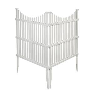 Enclo Privacy Screens 3.8 ft. H x 3 ft. W Wilmington White Vinyl ...